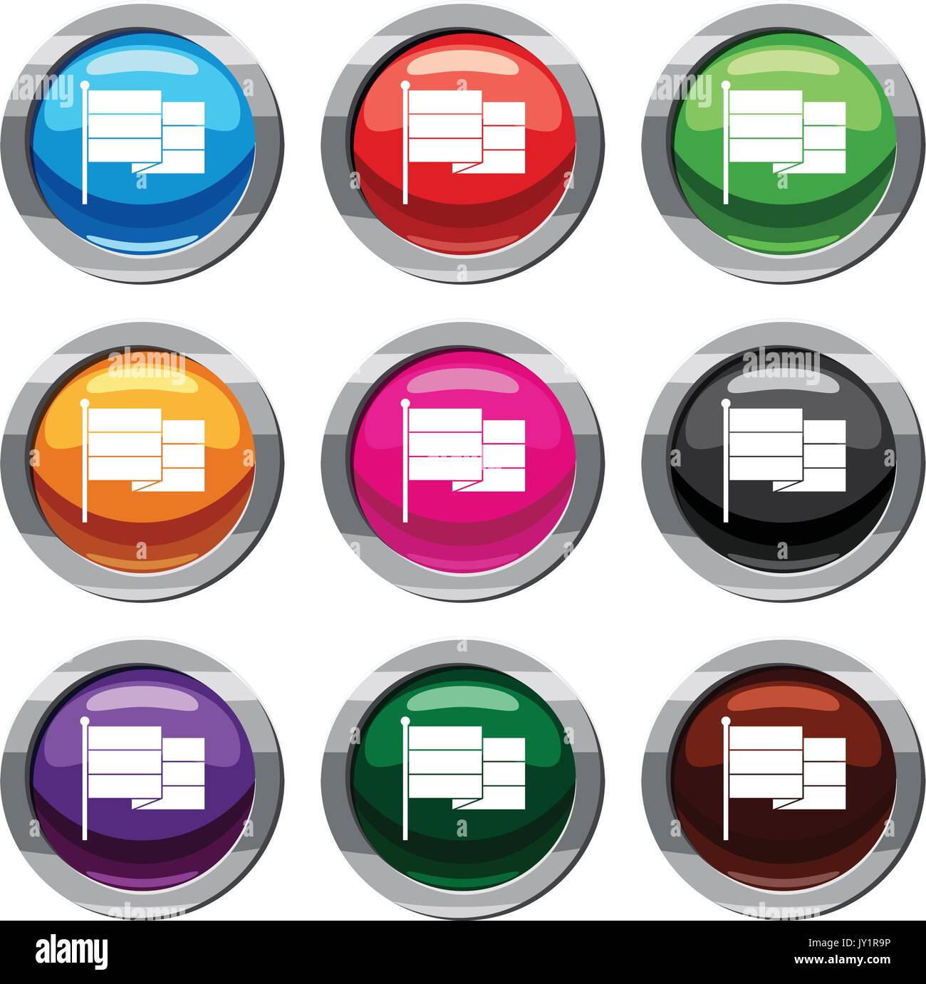 Black flag set 9 collection Stock Vector Image & Art - Alamy