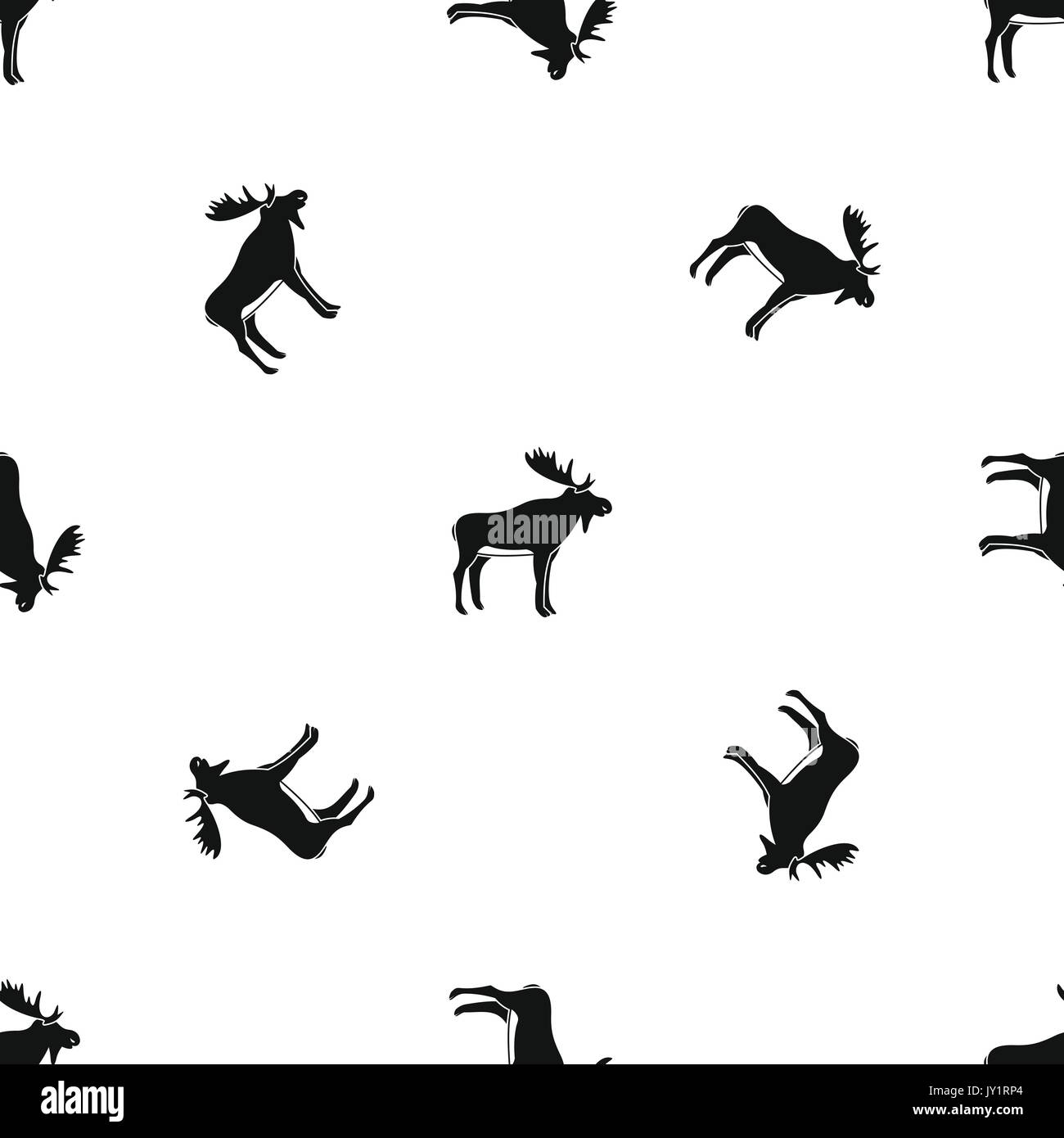 Deer pattern seamless black Stock Vector Image & Art - Alamy