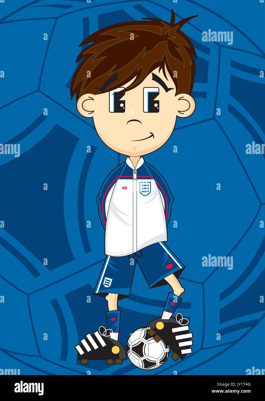 Cute Cartoon Soccer Football Player Stock Vector Image & Art - Alamy