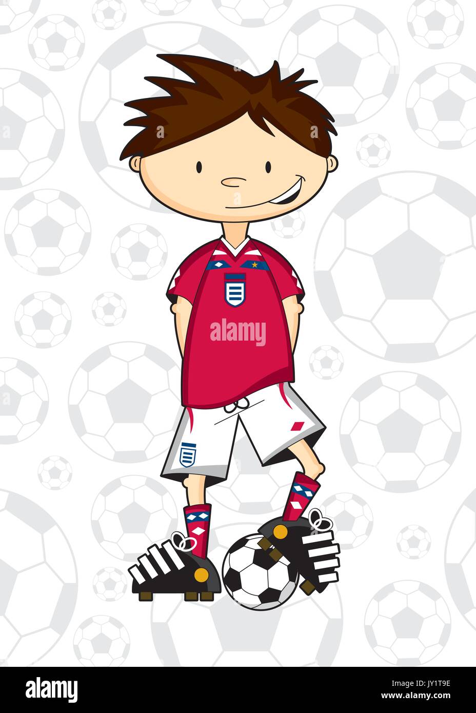 Cute Cartoon Soccer Football Player Stock Vector Image & Art - Alamy