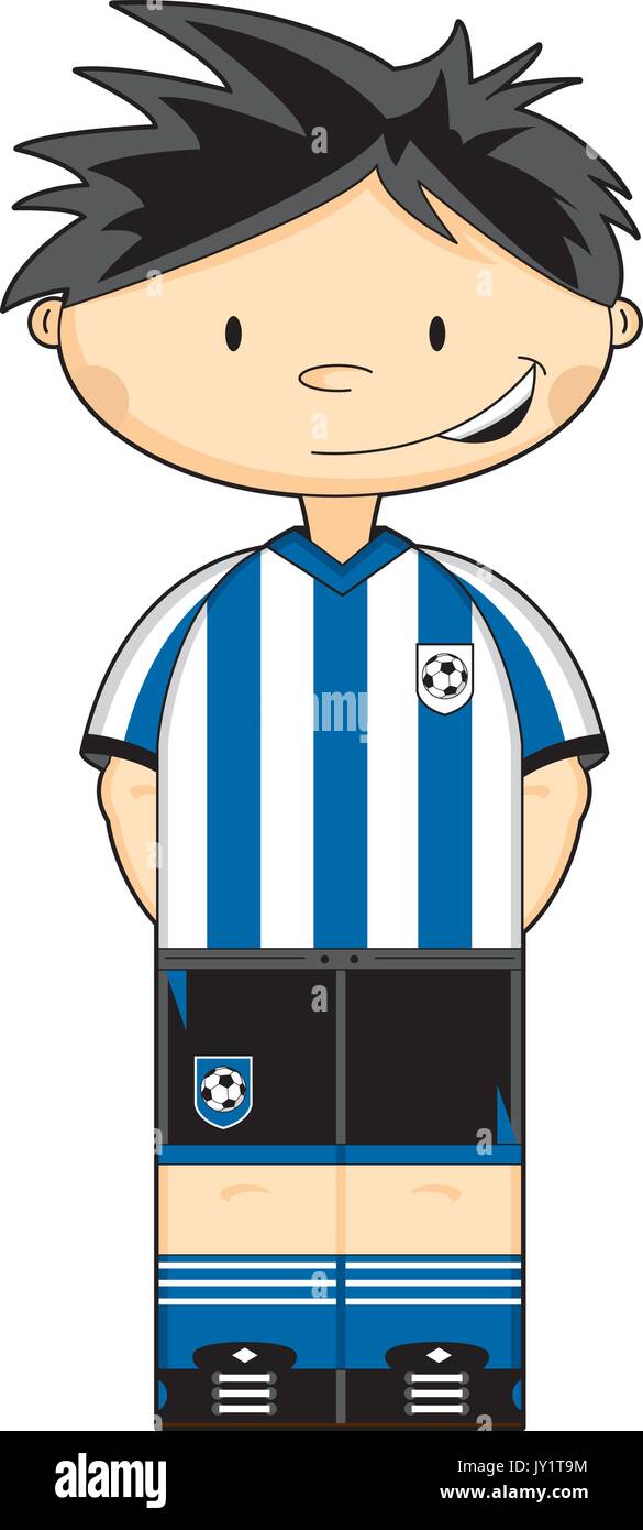 Cute Cartoon Soccer Football Player Stock Vector Image & Art - Alamy