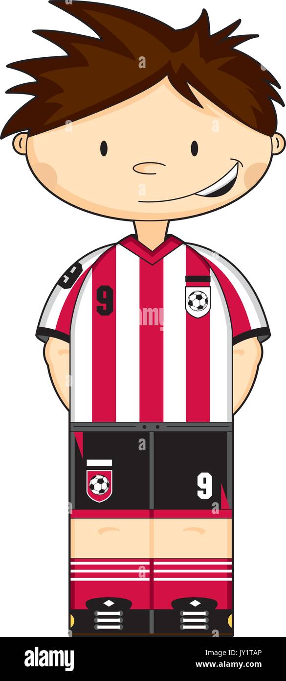Cute Cartoon Soccer Football Player Stock Vector Image & Art - Alamy