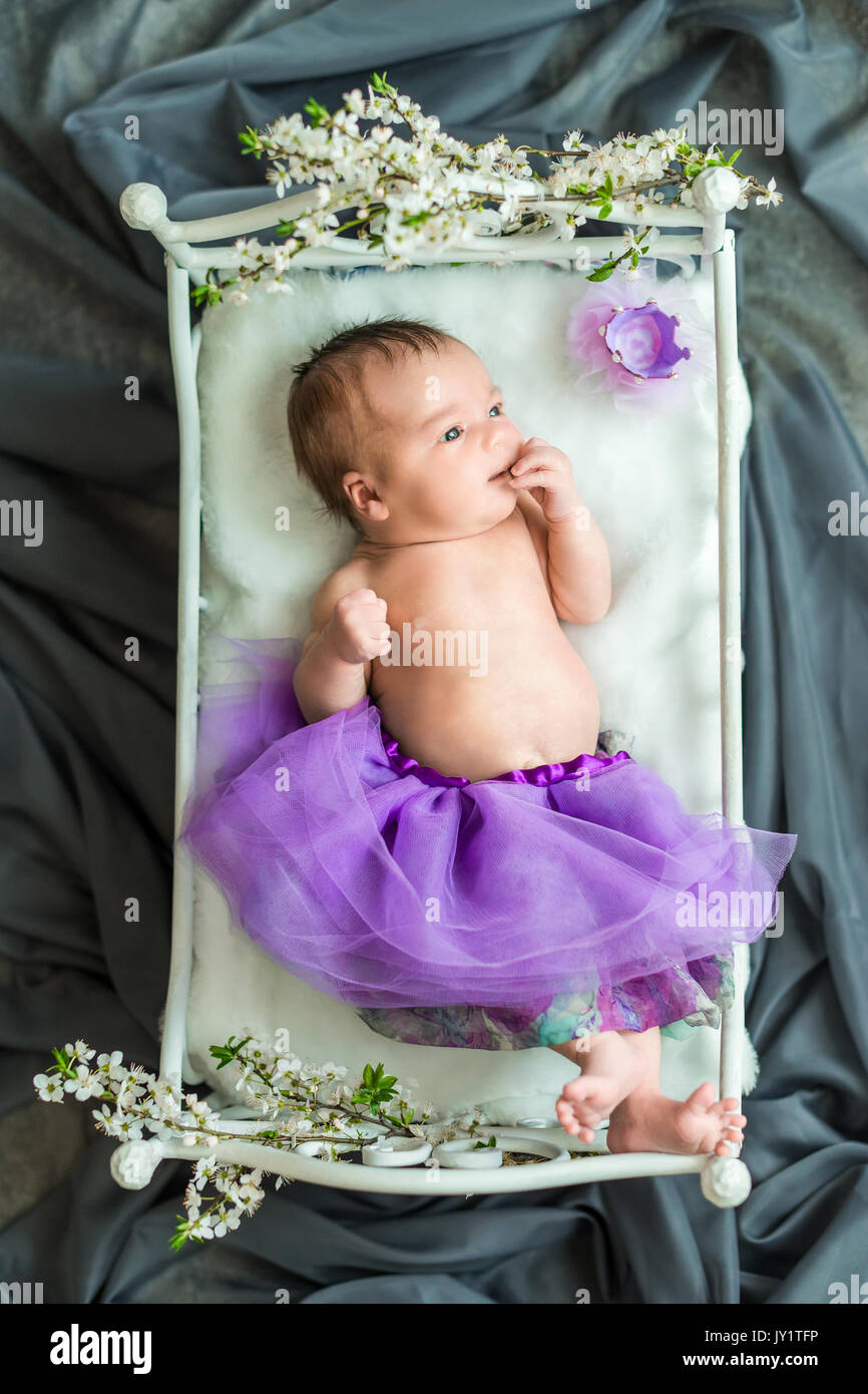 Newborn baby girl princess Stock Photo - Alamy