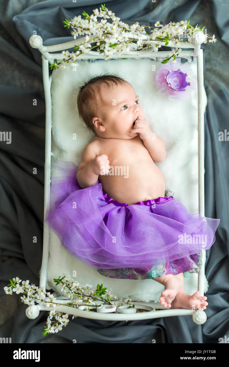 Newborn baby girl princess Stock Photo - Alamy