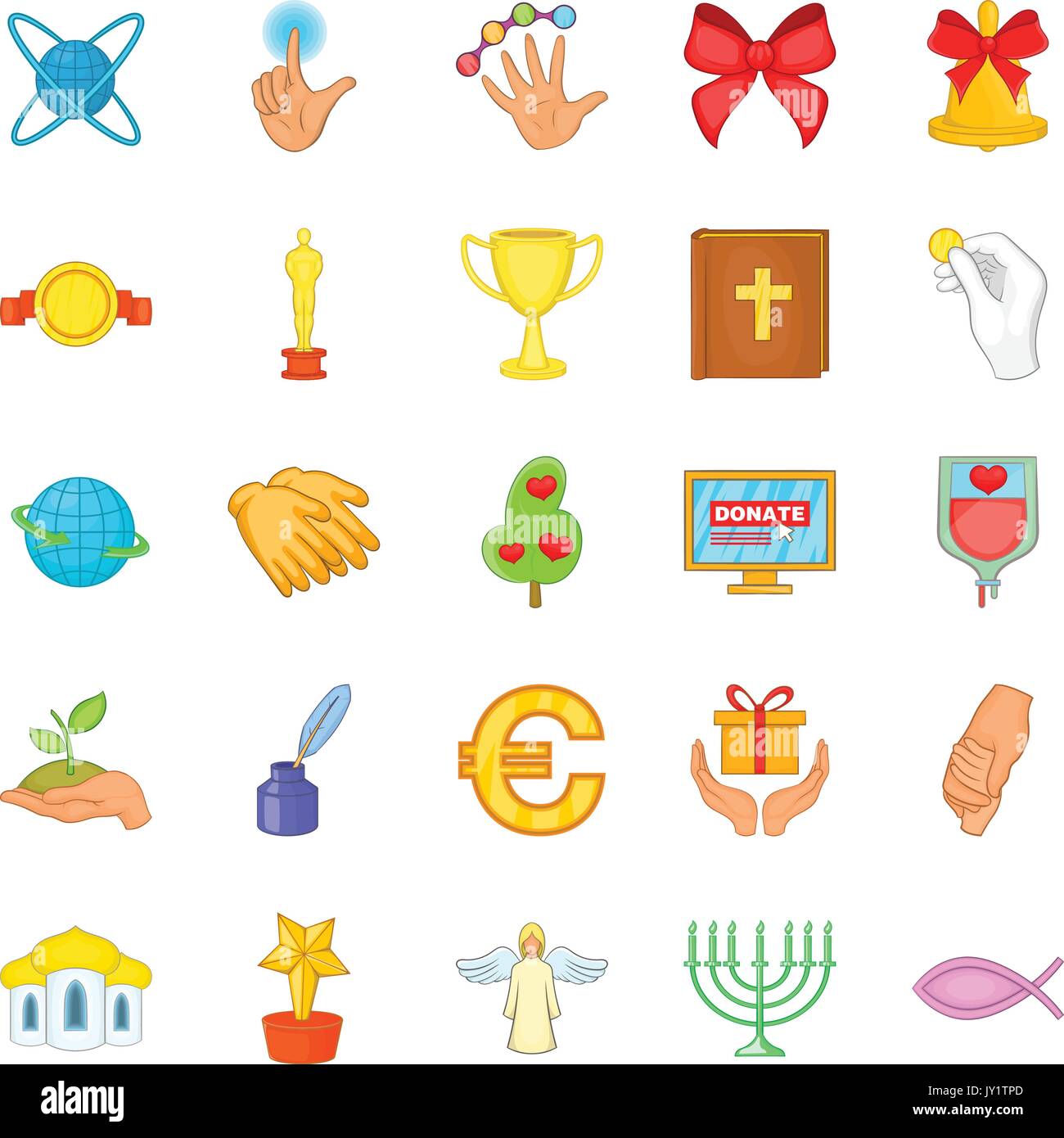 Offering icons set, cartoon style Stock Vector Image & Art - Alamy