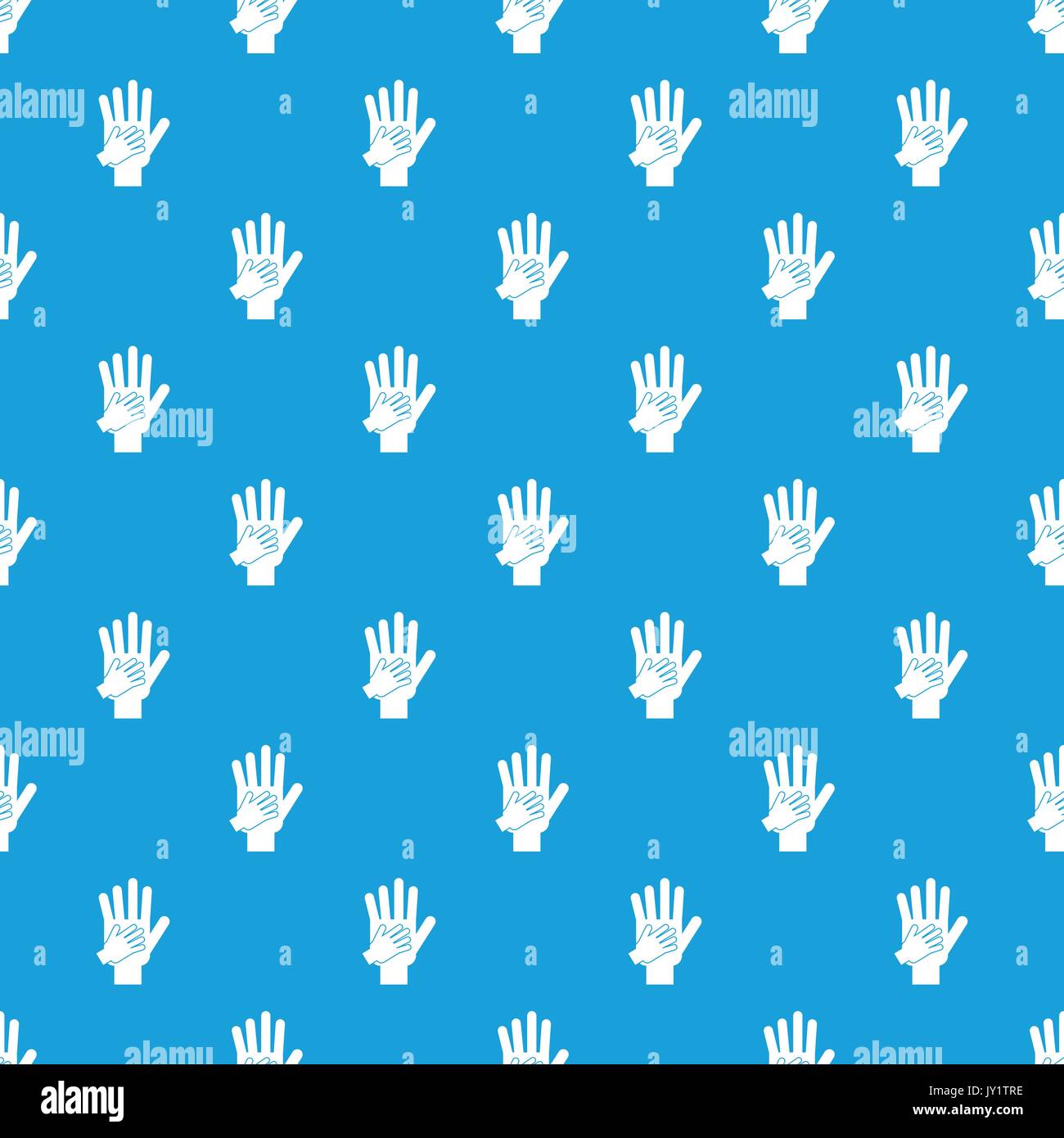 Parent and child hands together pattern seamless blue Stock Vector ...