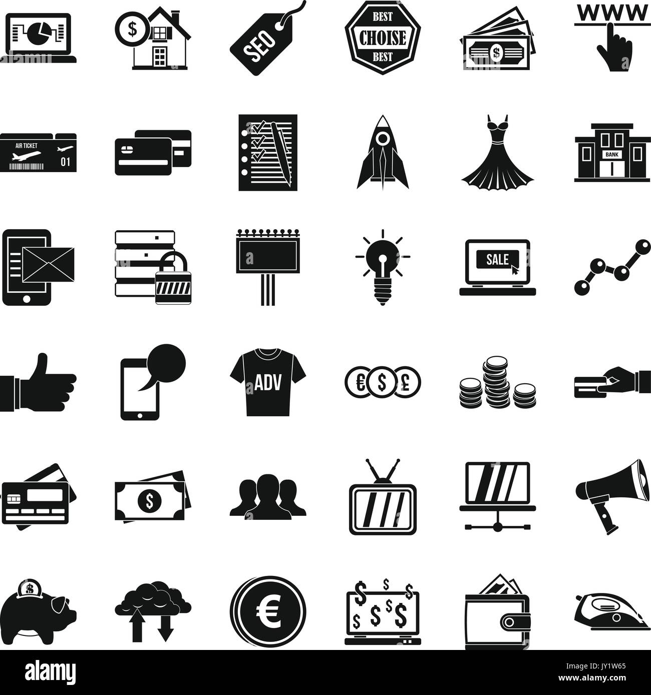 Online commerce icons set, simple style Stock Vector Image & Art - Alamy