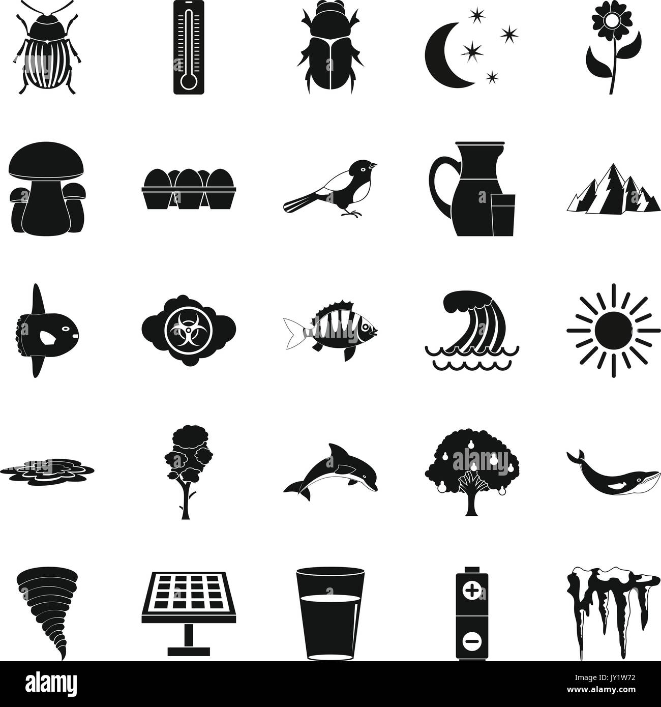 Sea icons set, simple style Stock Vector Image & Art - Alamy