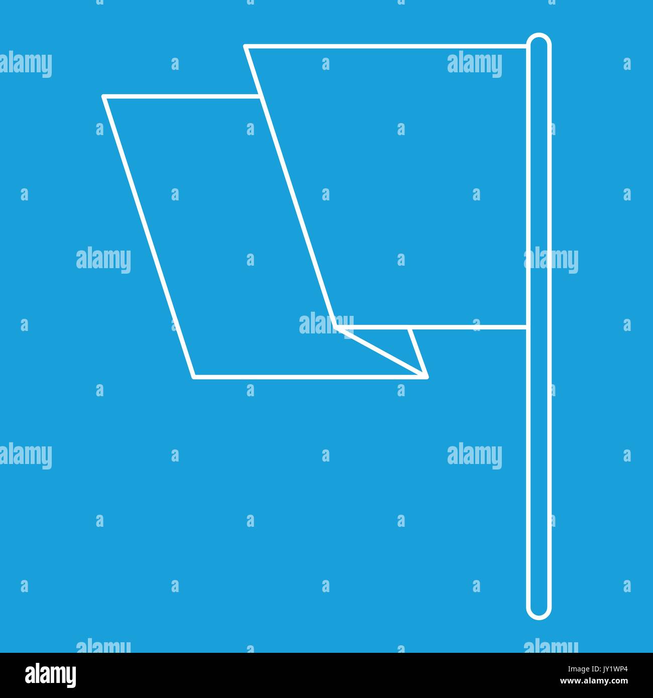 Flag icon, outline style Stock Vector Image & Art - Alamy