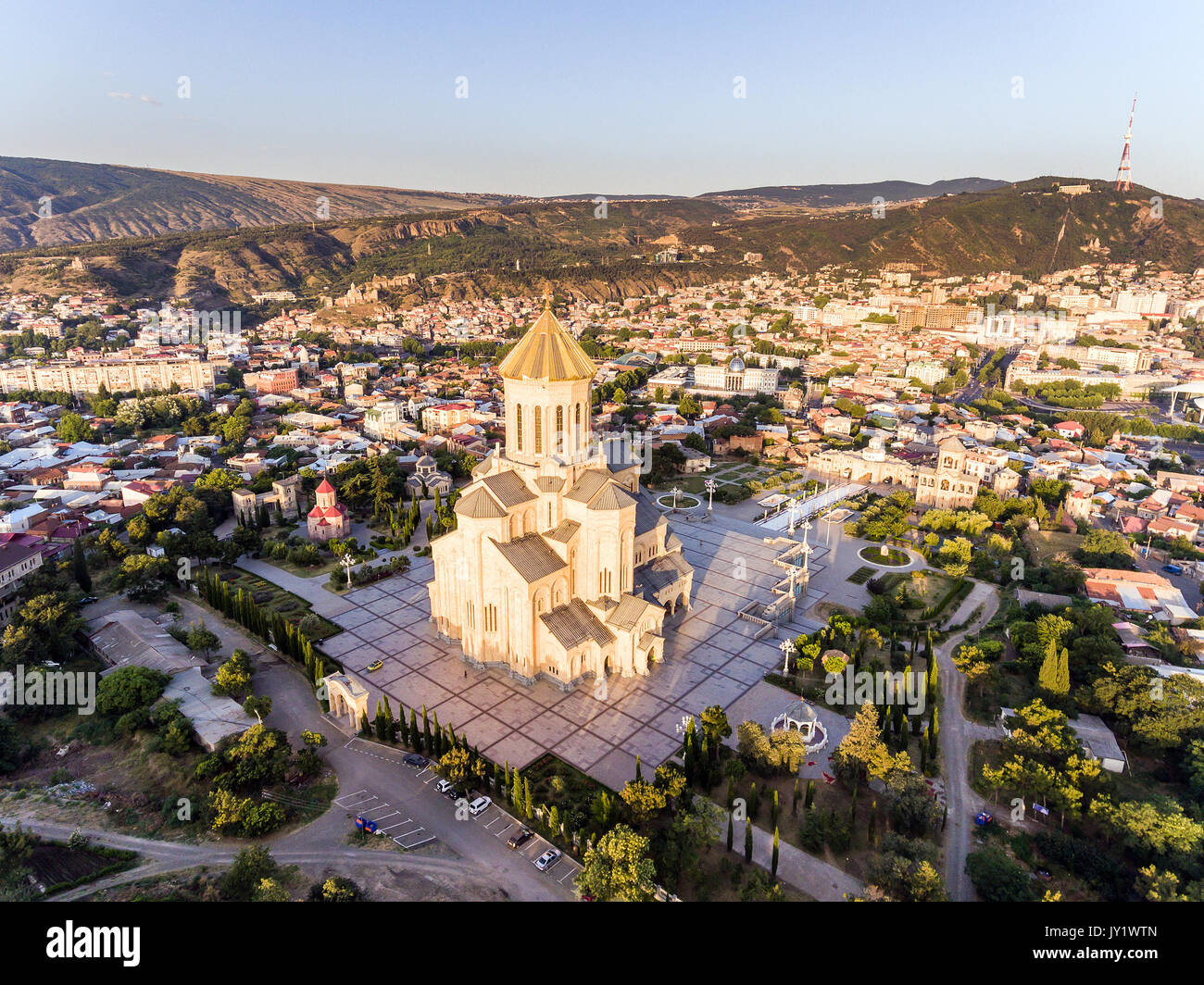 Holy Trinity Cathedral Tsminda Sameba Stock Photo - Alamy