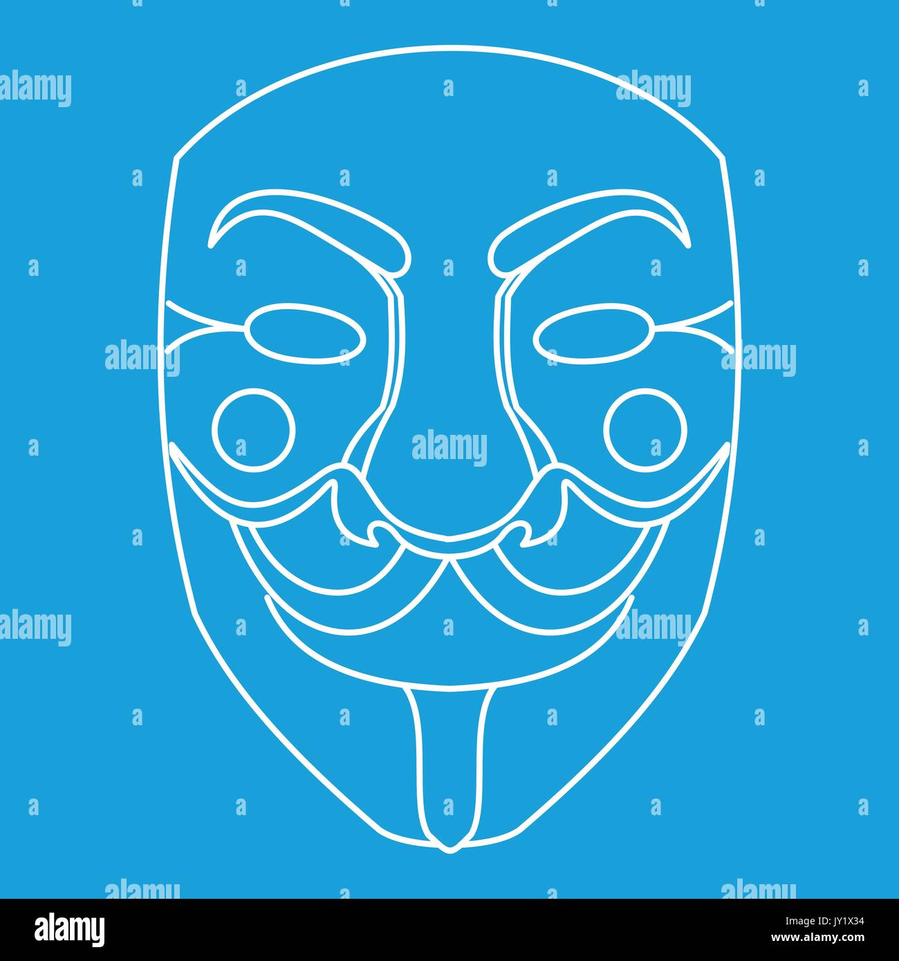 Crime mask icon, outline style Stock Vector Image & Art - Alamy