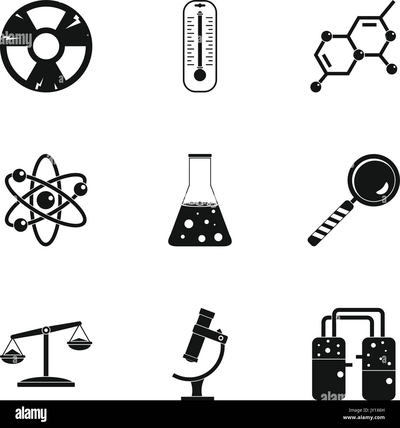 Chemical icon set, simple style Stock Vector Image & Art - Alamy