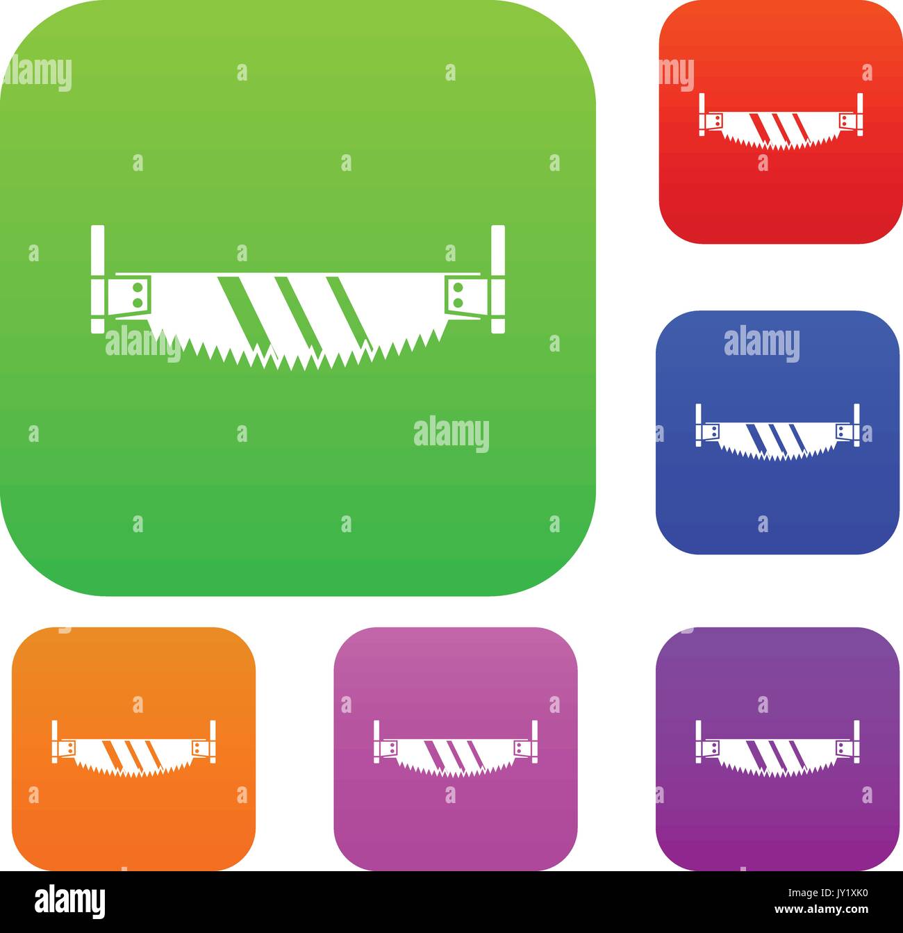 Two handled saw set collection Stock Vector Image & Art - Alamy