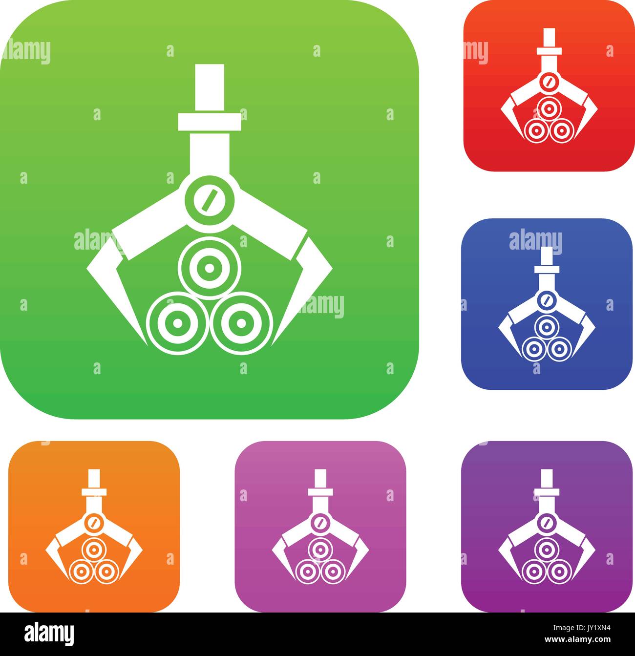 Log loader set collection Stock Vector Image & Art - Alamy