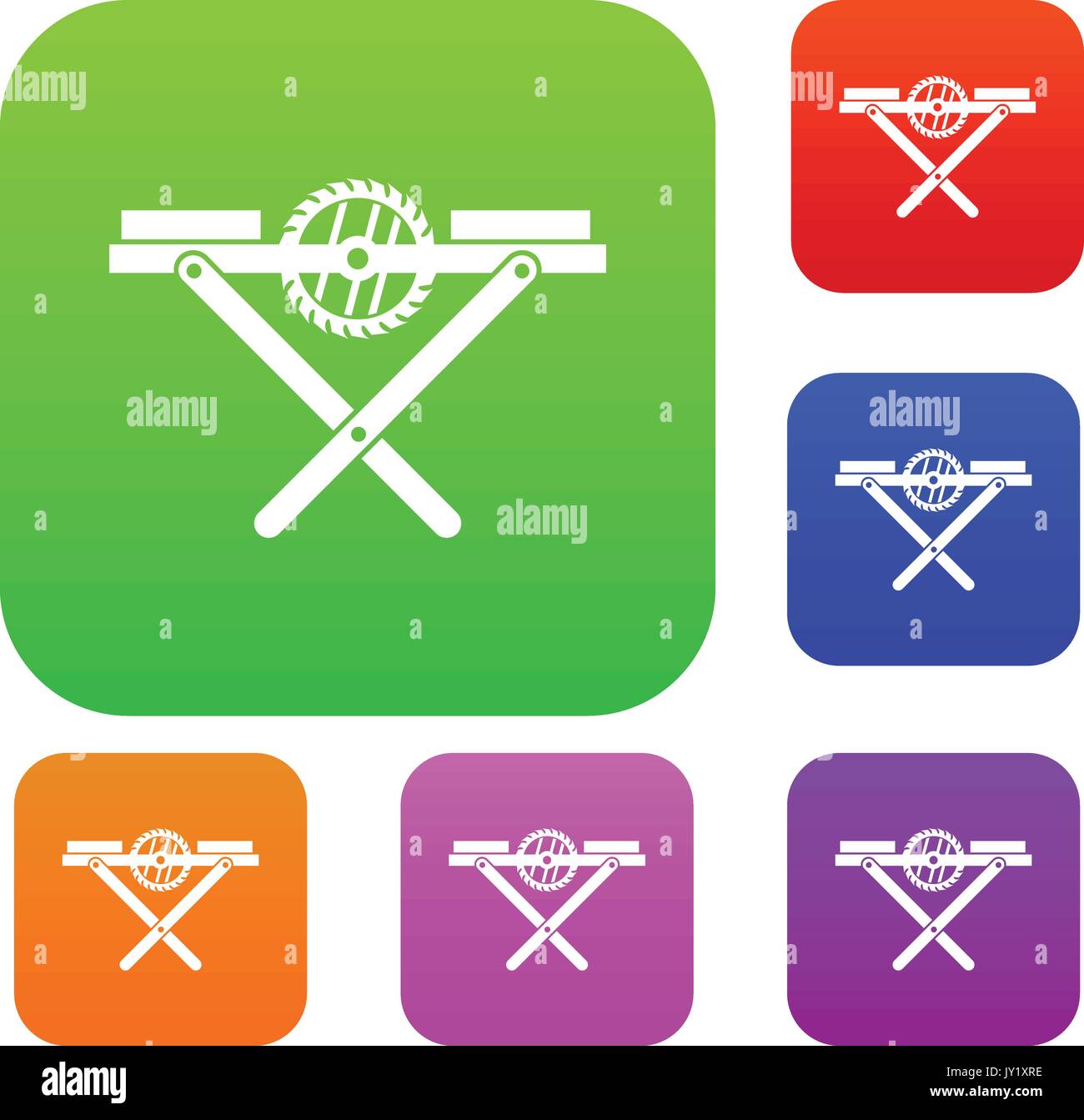 Power saw bench set collection Stock Vector Image & Art - Alamy