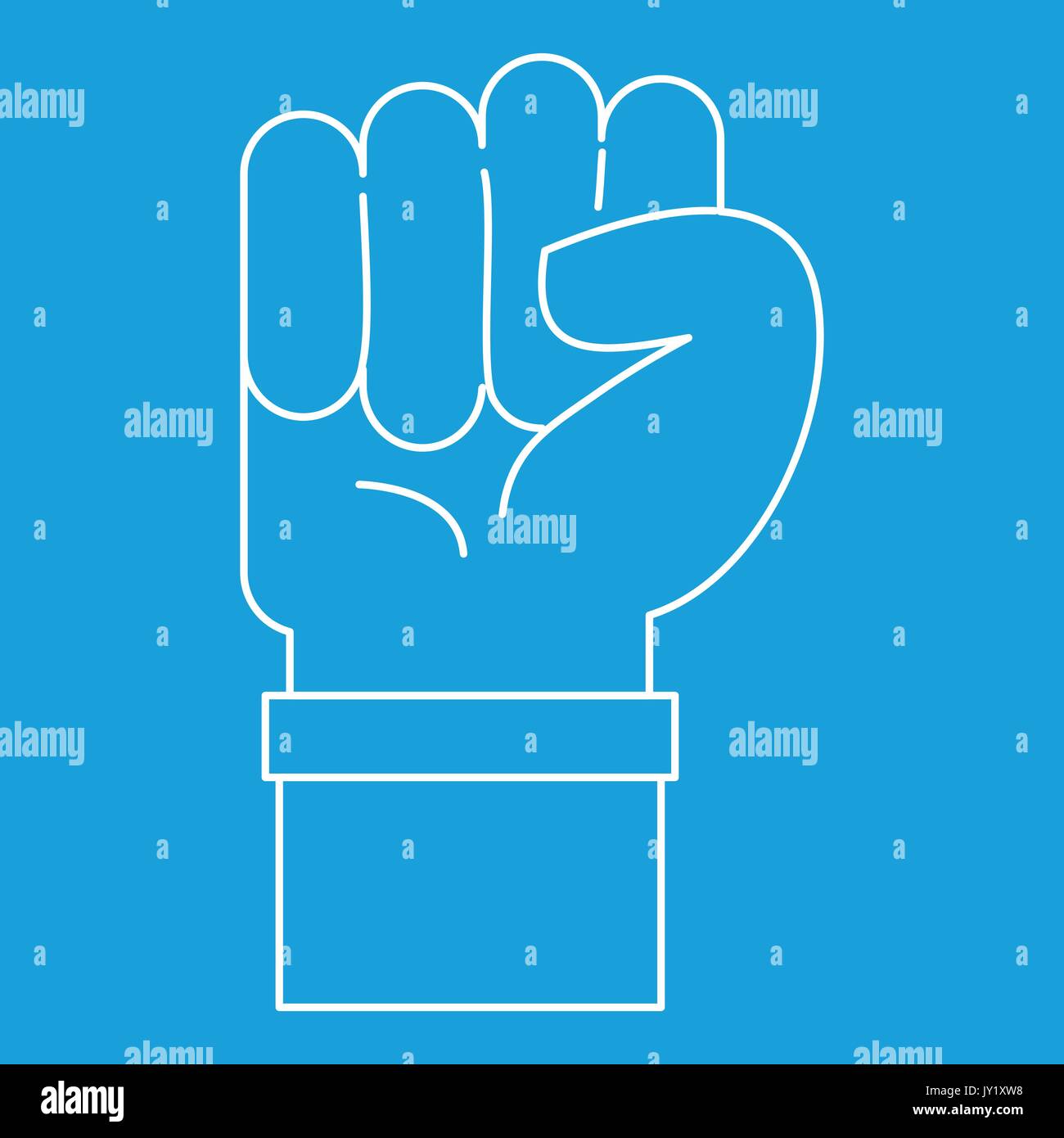 Fist icon, outline style Stock Vector Image & Art - Alamy