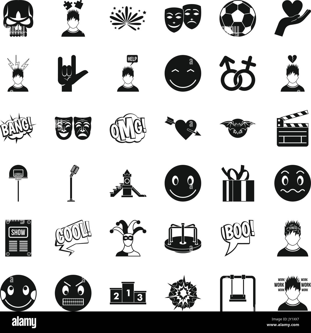 Good emotion icons set, simple style Stock Vector Image & Art - Alamy