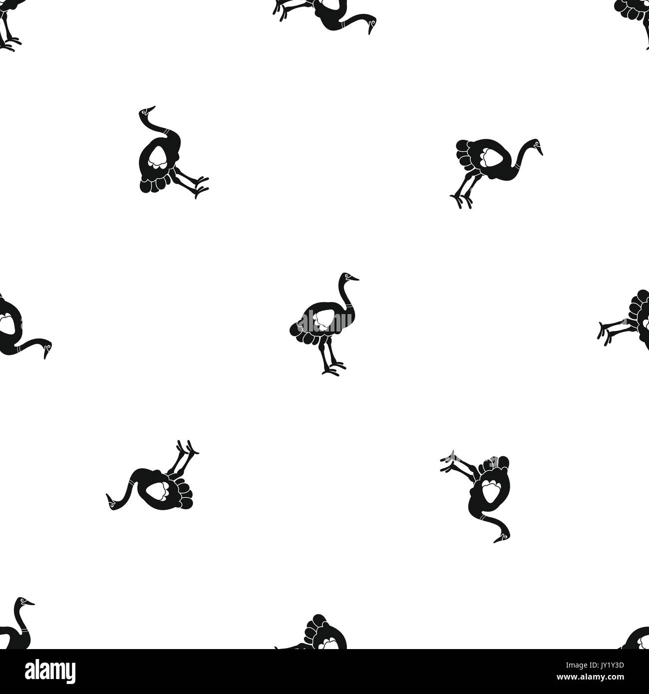 Ostrich pattern seamless black Stock Vector Image & Art - Alamy