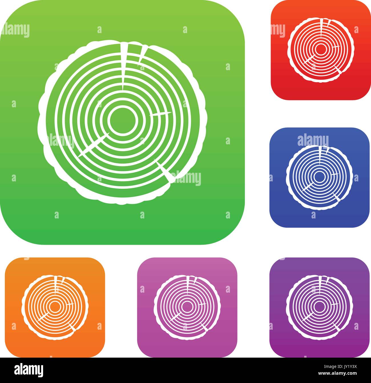 Tree ring set collection Stock Vector Image & Art - Alamy