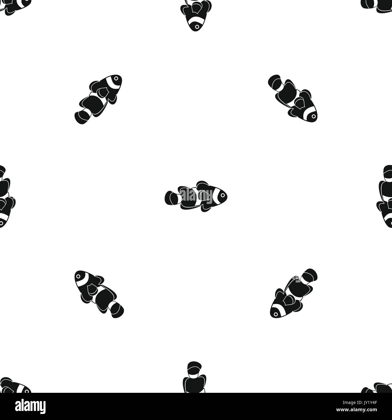 Black clown fish Black and White Stock Photos & Images - Alamy