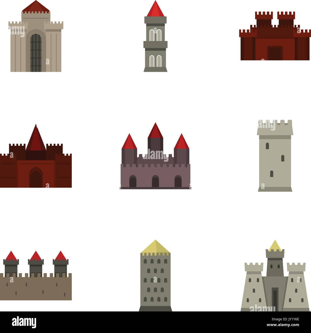 Castles of europe Stock Vector Images - Alamy