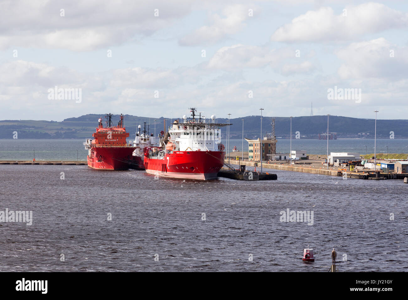 The Subsea 7 Pipe Laying Ships The Seven Navica and Rockwater I berthed ...