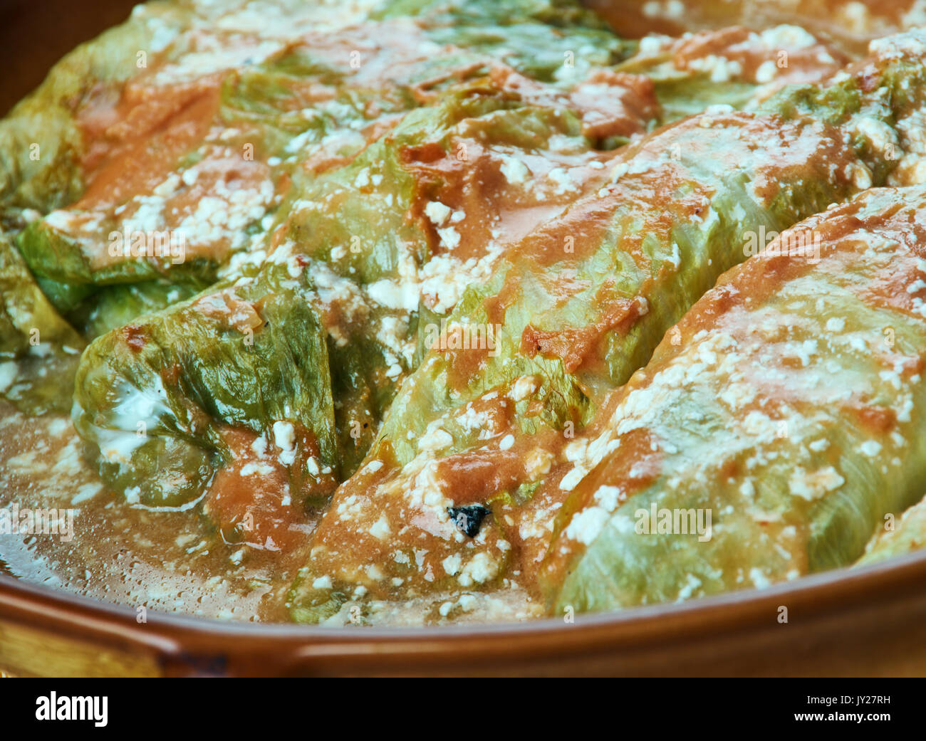 Malfouf - Palestine Stuffed Cabbage Rolls. close up Stock Photo - Alamy