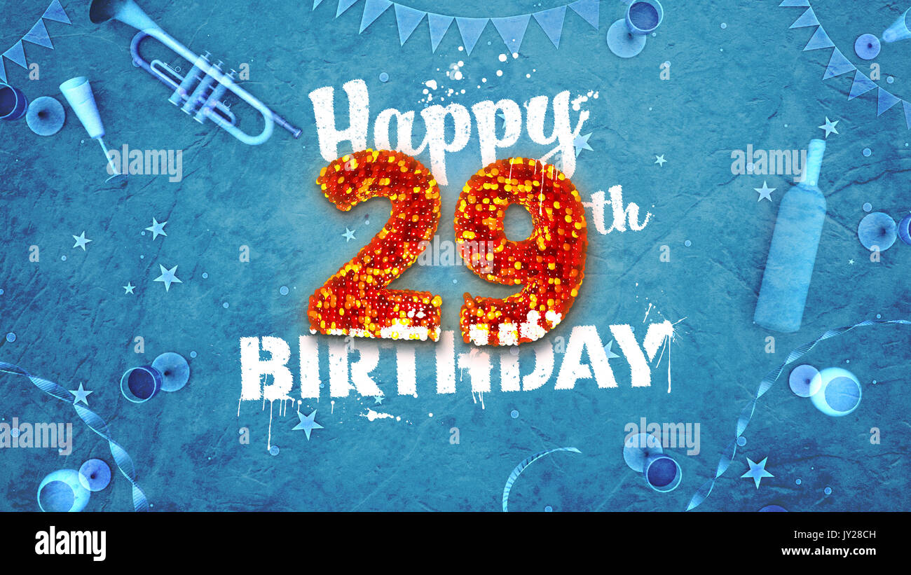 Happy 29th Birthday Card With Beautiful Details Such As Wine Bottle happy-29th-birthday-card-with-beautiful-details-such-as-wine-bottle