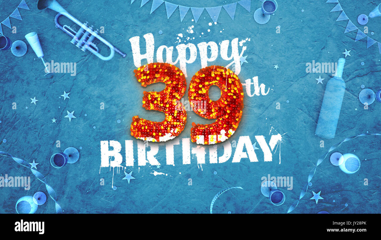Happy 39th birthday hi-res stock photography and images - Alamy