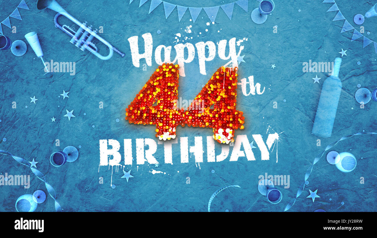 Happy birthday 44th birthday hi-res stock photography and images - Alamy