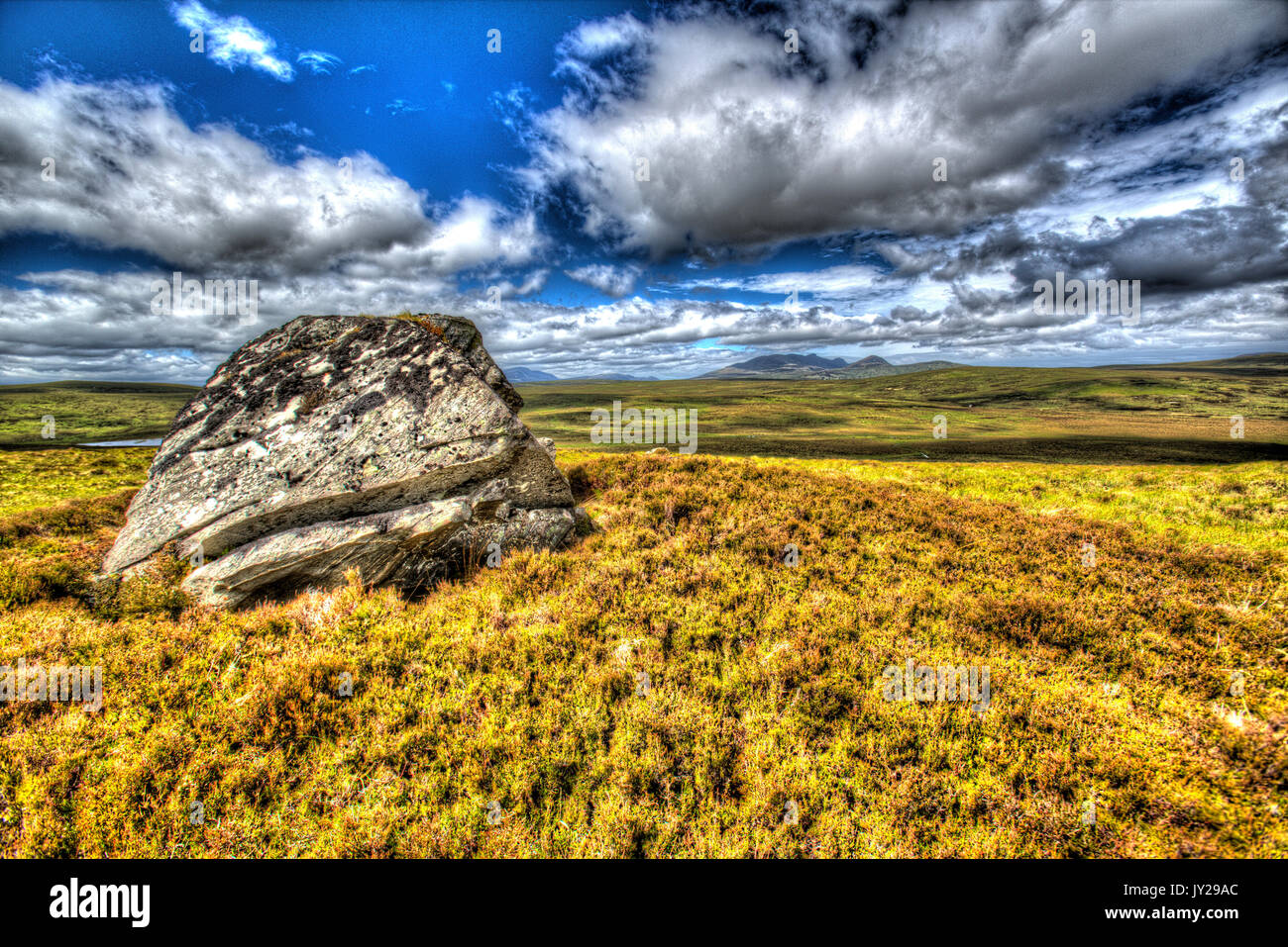 Area of Altnaharra, Scotland. Picturesque view looking north from the ...