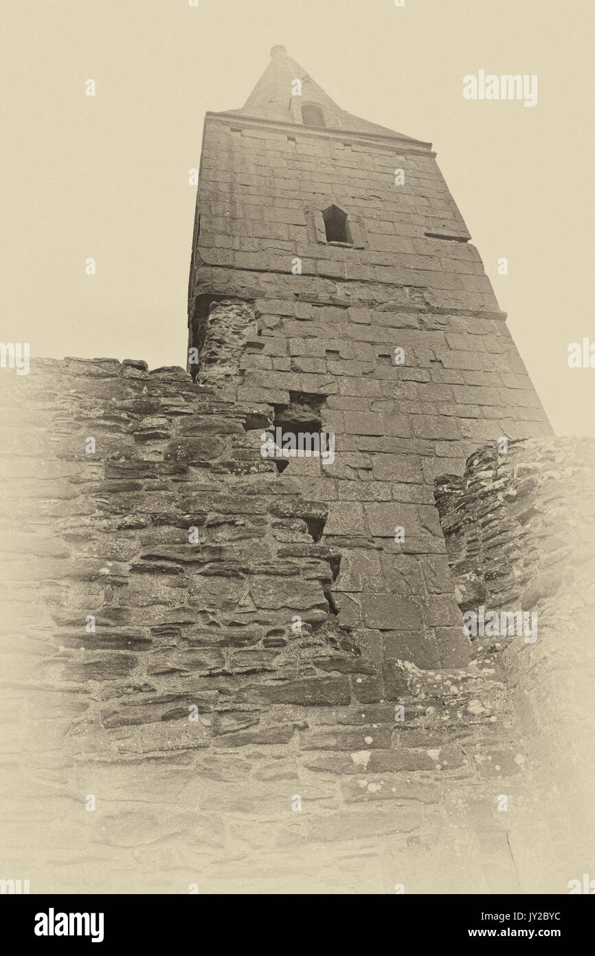 Restenneth Priory Ruins, by Forfar, Angus, Scotland (Blackn& White ...