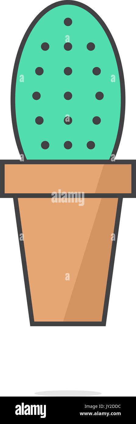 simple cactus icon with shadow Stock Vector Image & Art - Alamy