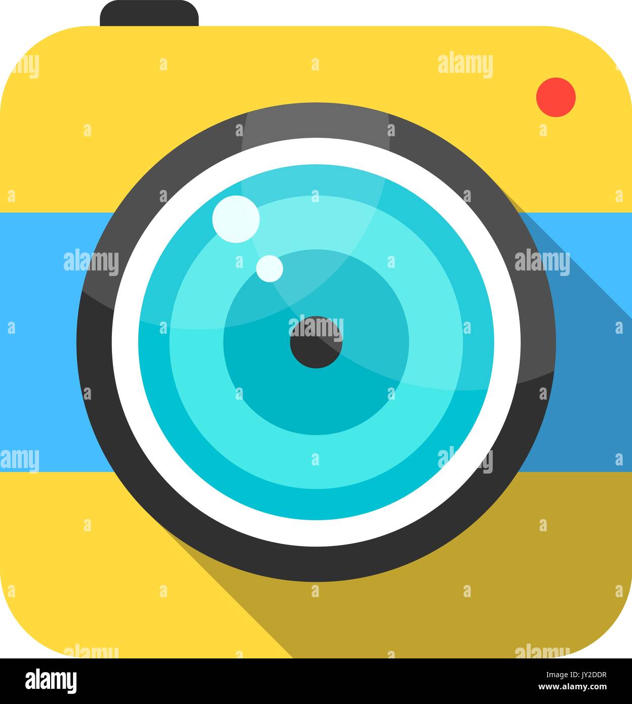 yellow and blue photo camera icon Stock Vector Image & Art - Alamy