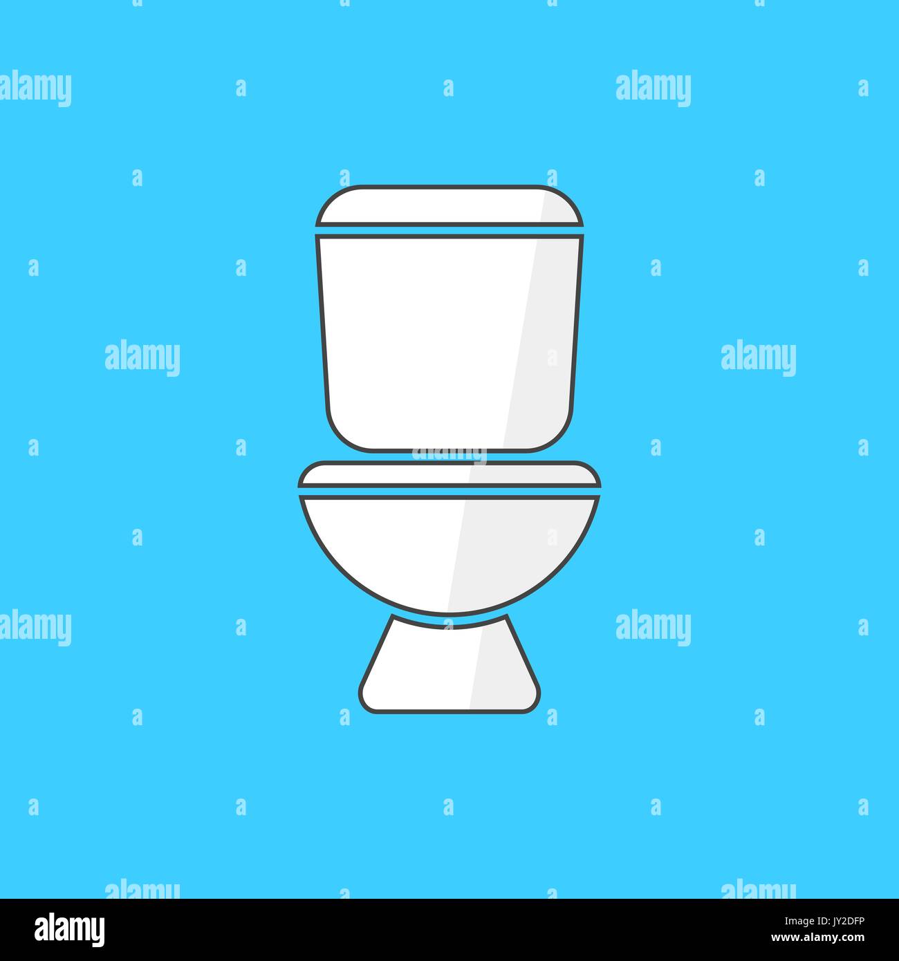 simple white toilet icon Stock Vector Image & Art - Alamy