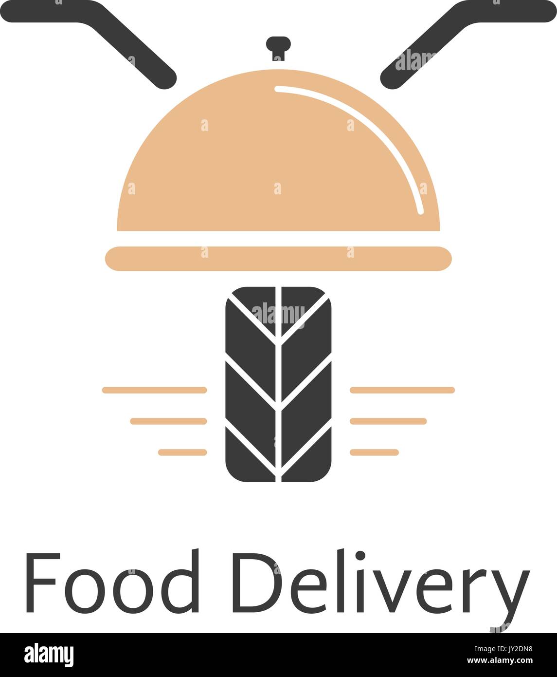 food delivery logotype like motor scooter Stock Vector Image & Art - Alamy