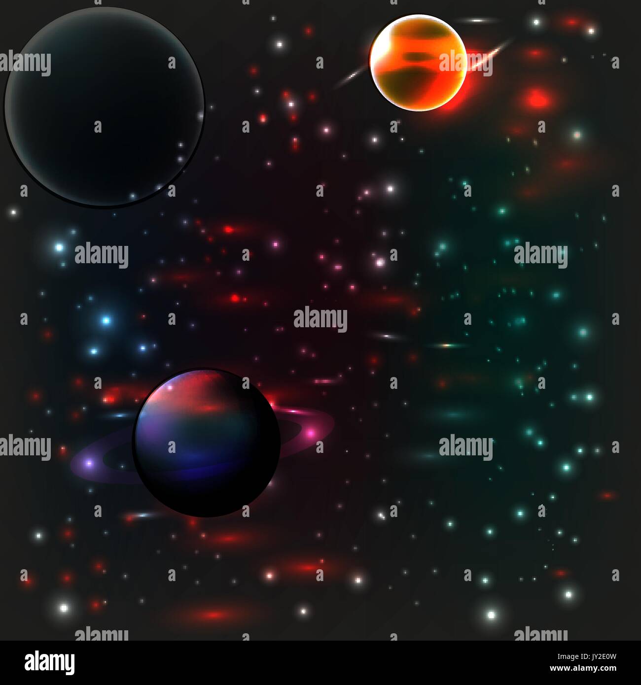 Abstract space landscape in vector illustration Stock Vector Image ...