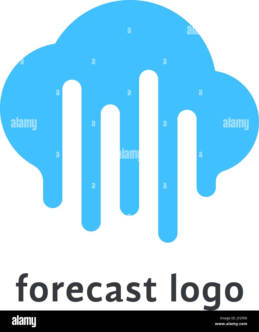 forecast logo with melted blue cloud Stock Vector Image & Art - Alamy