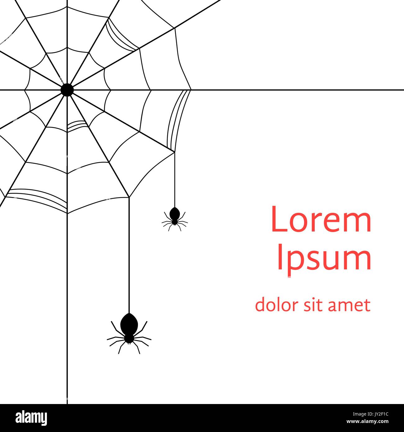 black cobweb with spiders Stock Vector Image & Art - Alamy