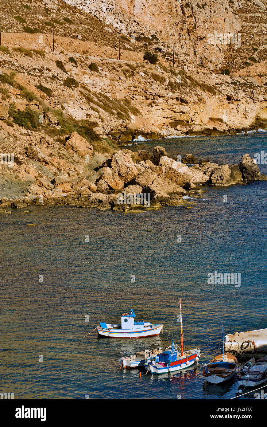 Greece, Aegean Islands, Karpathos island, Finiki harbor Stock Photo - Alamy