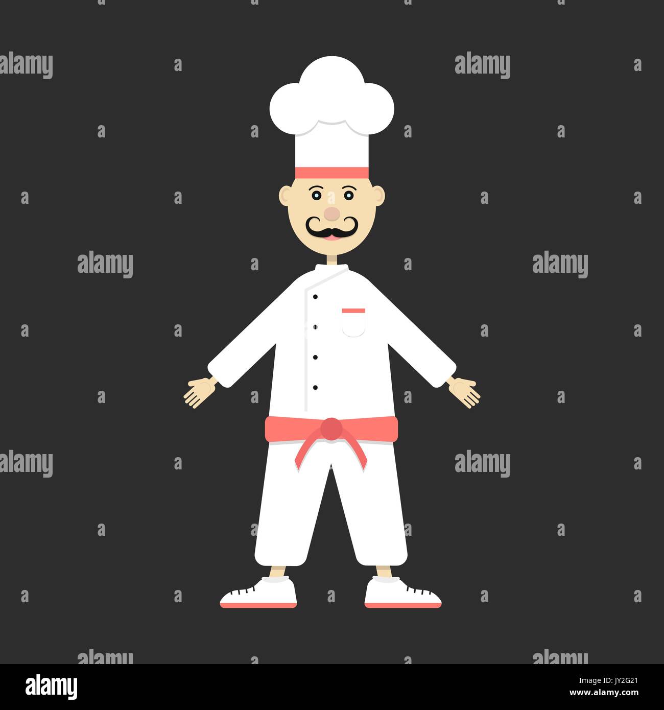 Cartoon black chef baker character hi-res stock photography and images ...