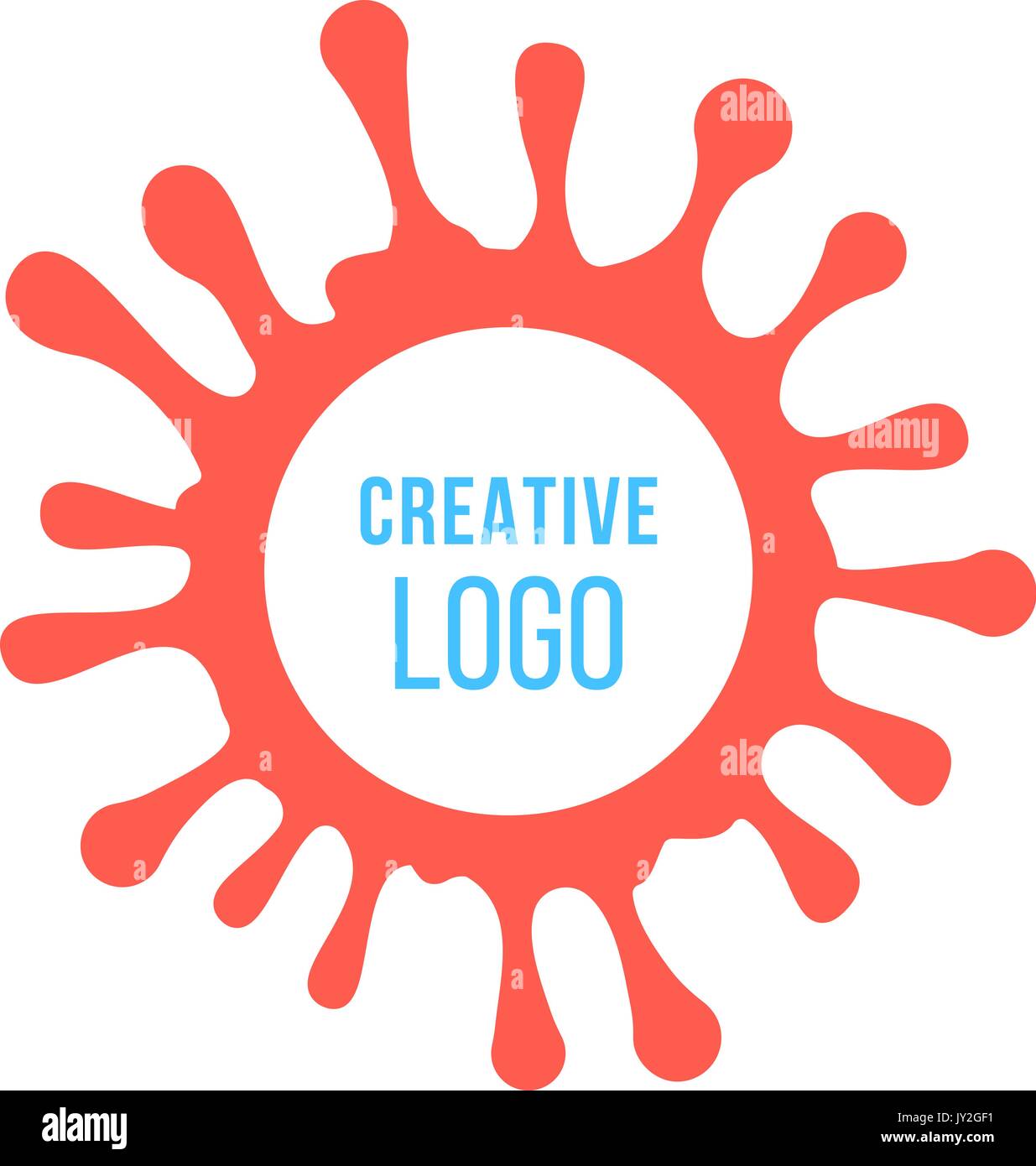 creative logo in red ink stain Stock Vector Image & Art - Alamy