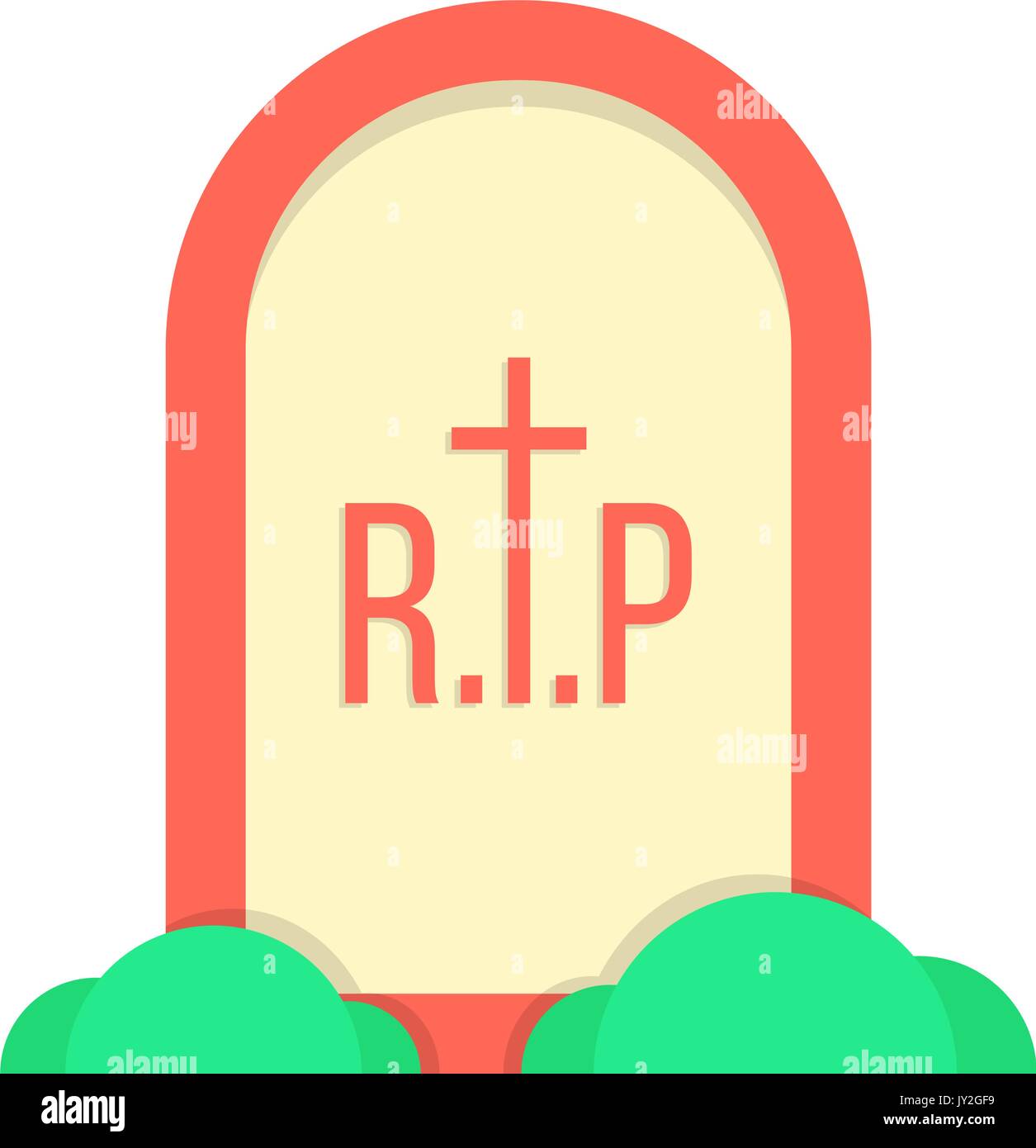 red grave icon with bushes Stock Vector Image & Art - Alamy