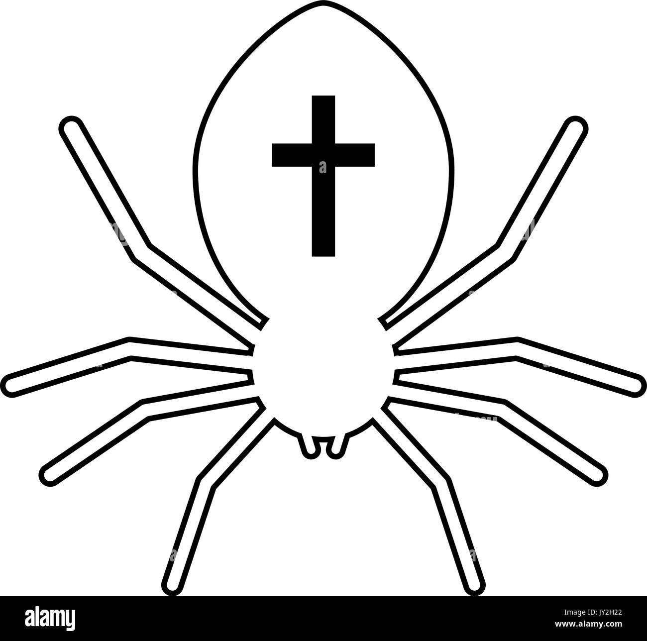 Cross spider and web Stock Vector Images - Alamy