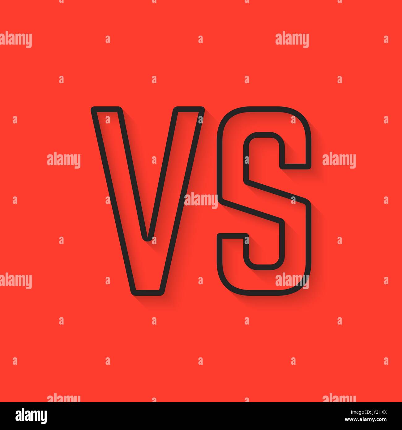 Versus letters logo black Stock Vector Images - Alamy