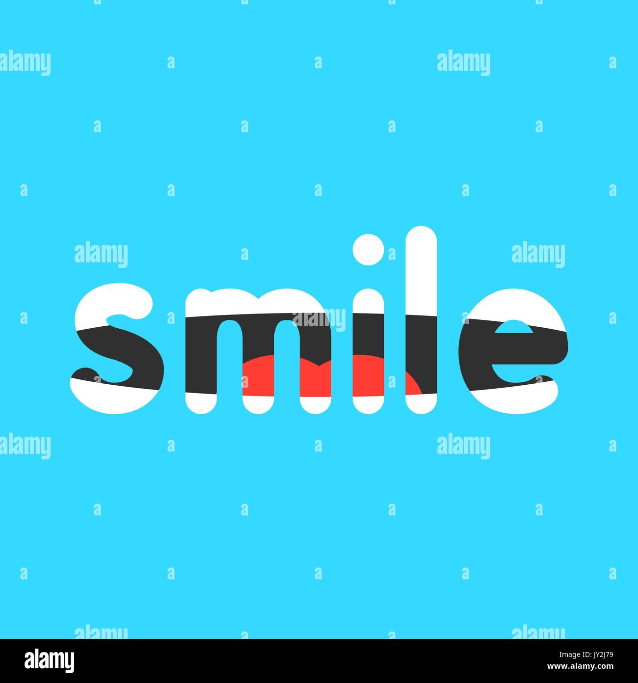 abstract smile sign on blue background Stock Vector Image & Art - Alamy