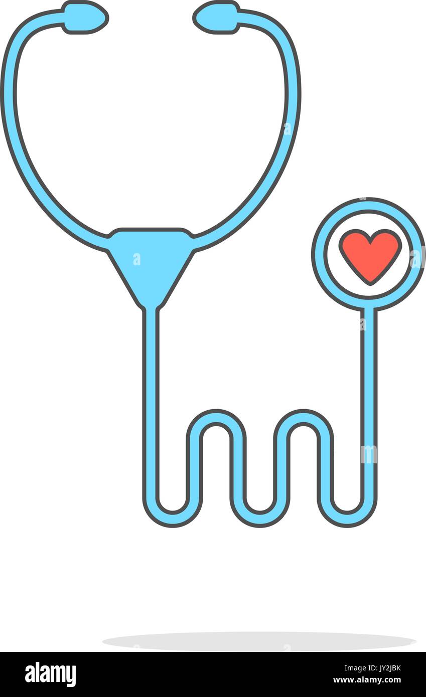 simple stethoscope icon with shadow Stock Vector Image & Art - Alamy