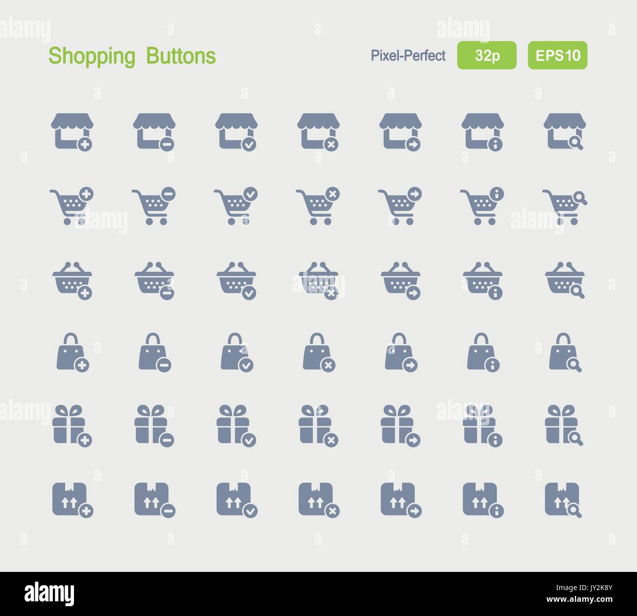 A set of 42 professional, pixel-perfect vector icons designed on a ...