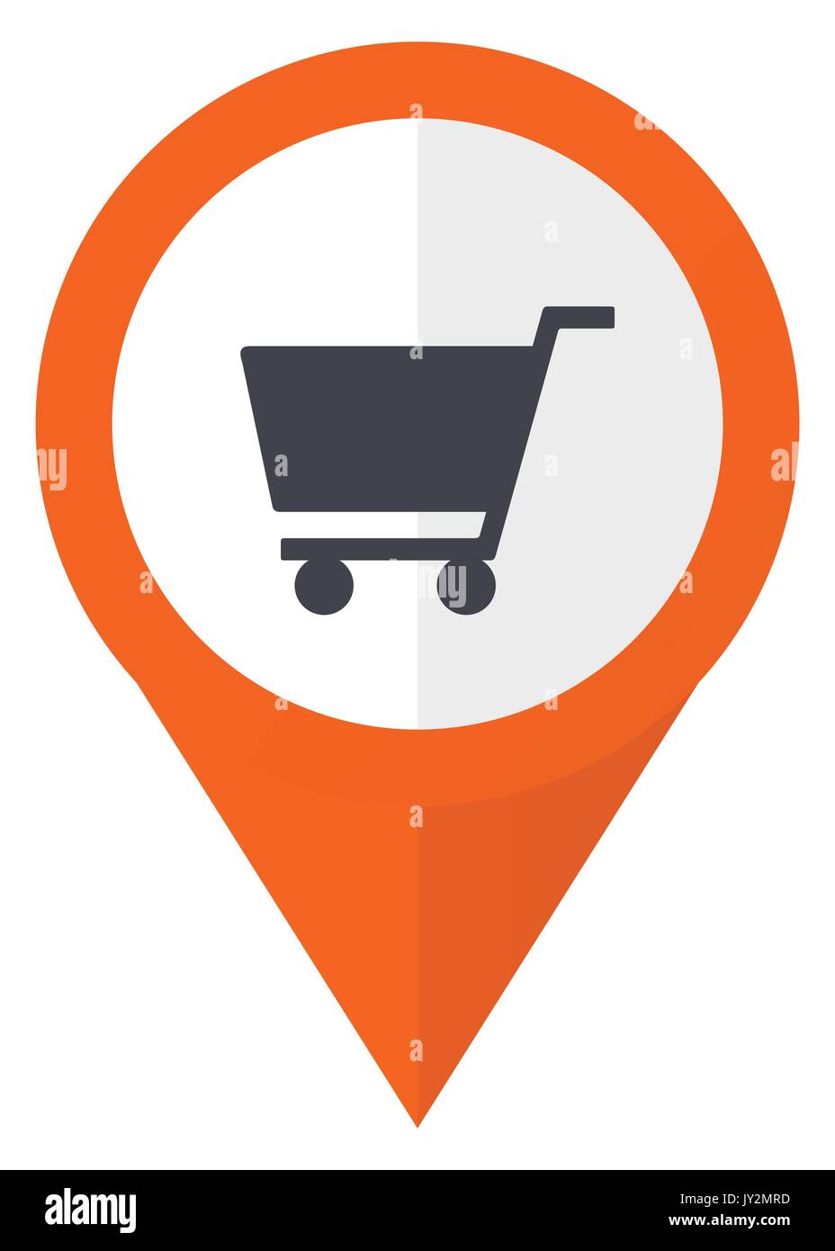 Map pointer shopping cart icon Stock Vector Images - Alamy