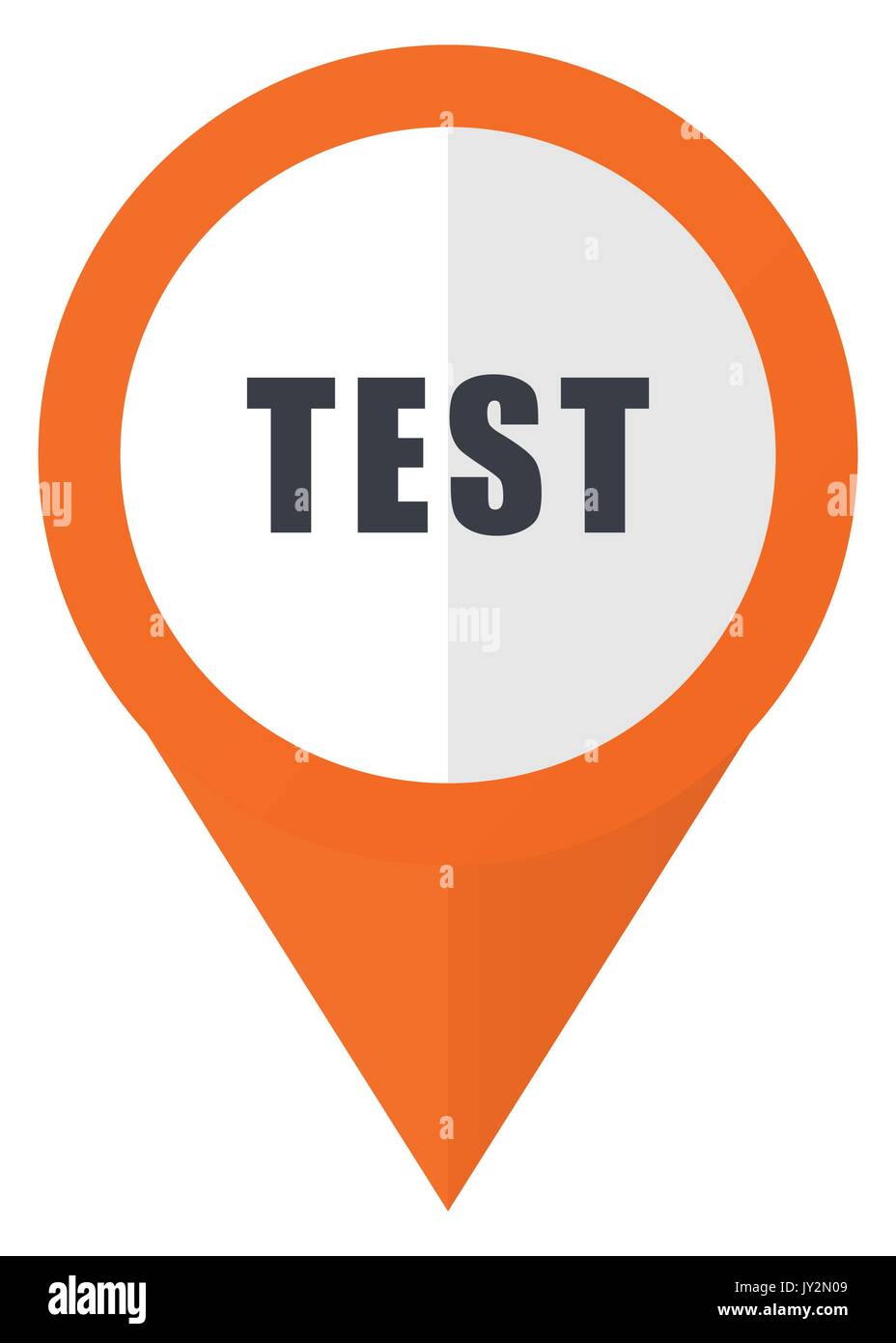 Test orange pointer vector icon in eps 10 isolated on white background ... Test orange pointer vector icon in eps 10 isolated on white background ...